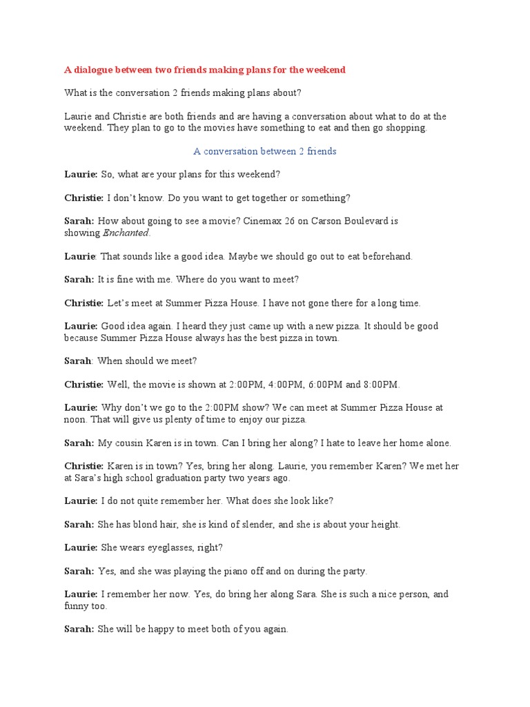 A Dialogue Between Two Friends | PDF