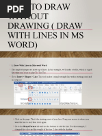 MS Word 2021 Draw Tab Guide | PDF | Drawing | Microsoft Word
