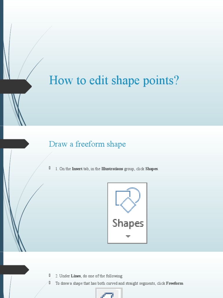 How To Edit Shape Points | PDF | Control Key | Human–Computer Interaction