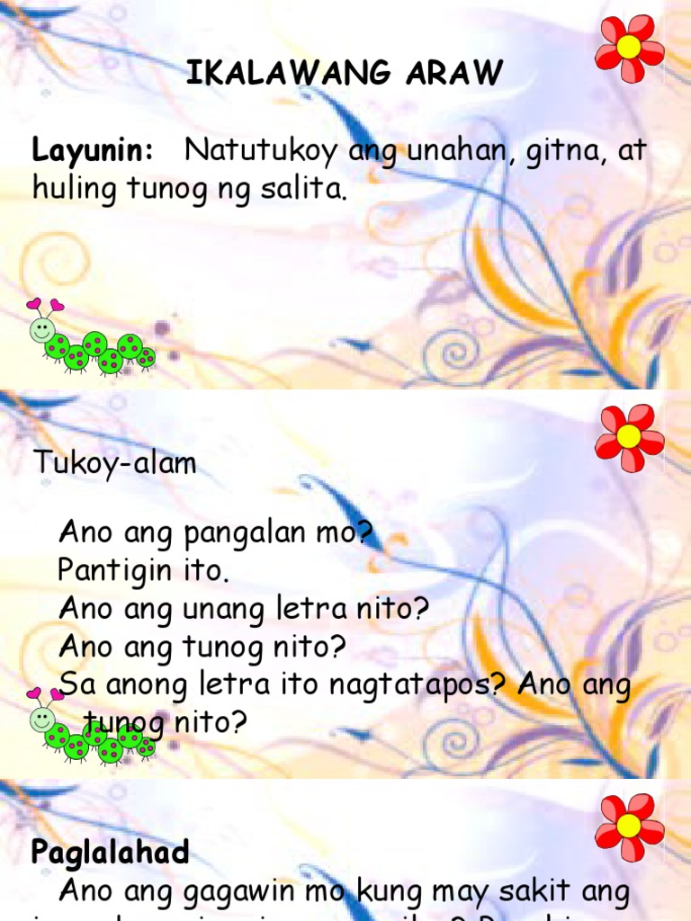 Filipino Aralin 2 Ikalawang Araw | PDF