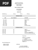 Sample of Multigrade Class Program | PDF | Learning