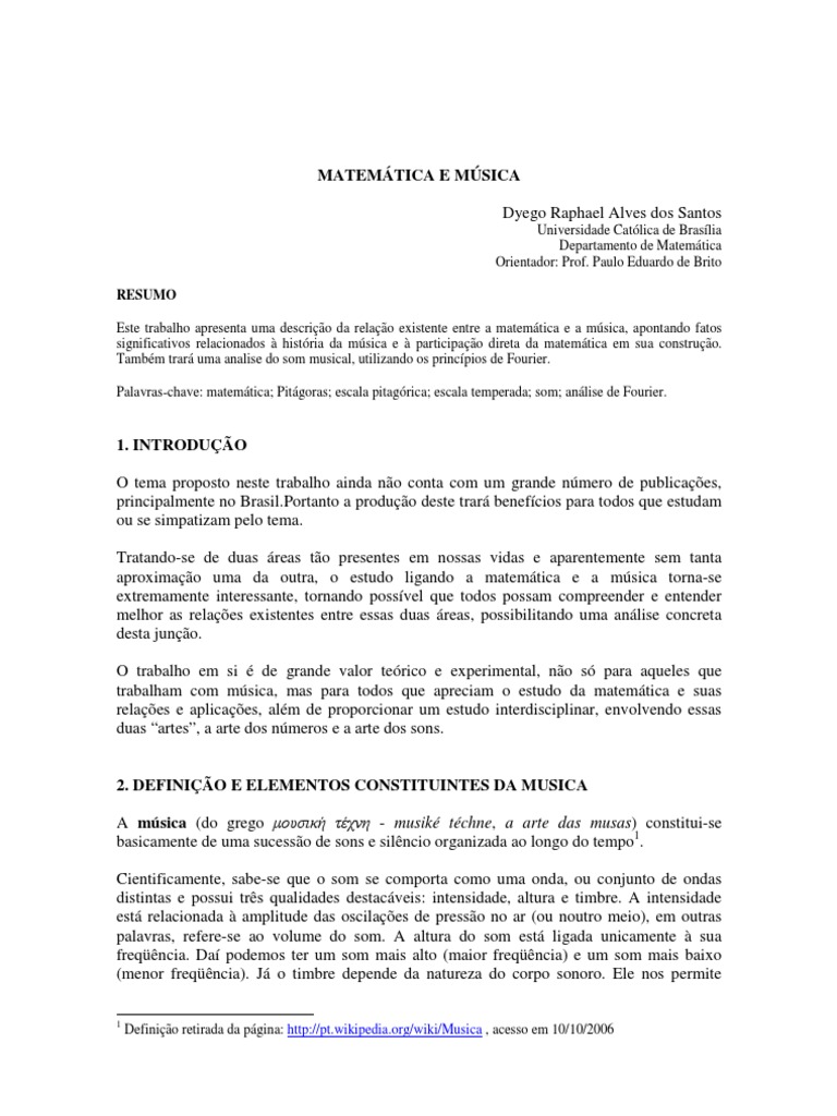 Matematica e A Musica | PDF