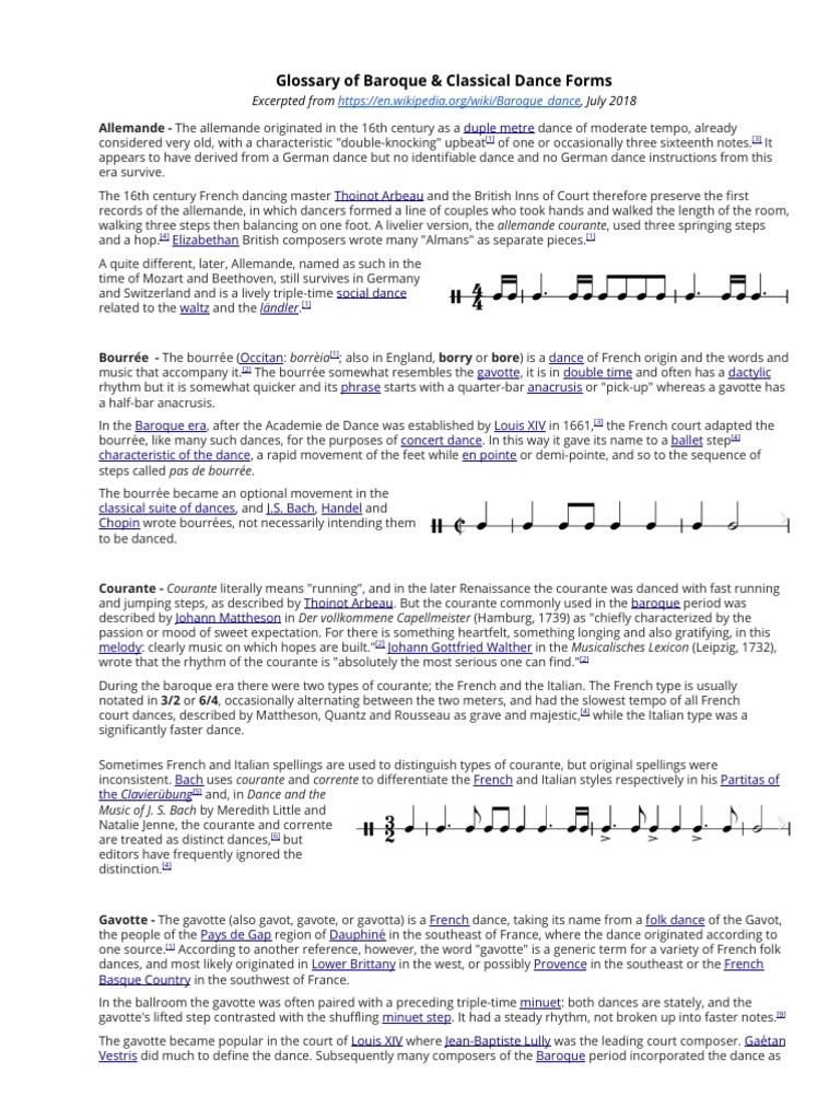 Baroque Classical Dance Forms PDF | PDF | Baroque Art | Performing Arts