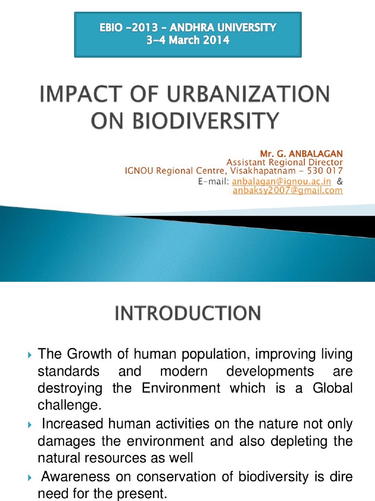 Impact of Urbanization On Biodiversity | PDF