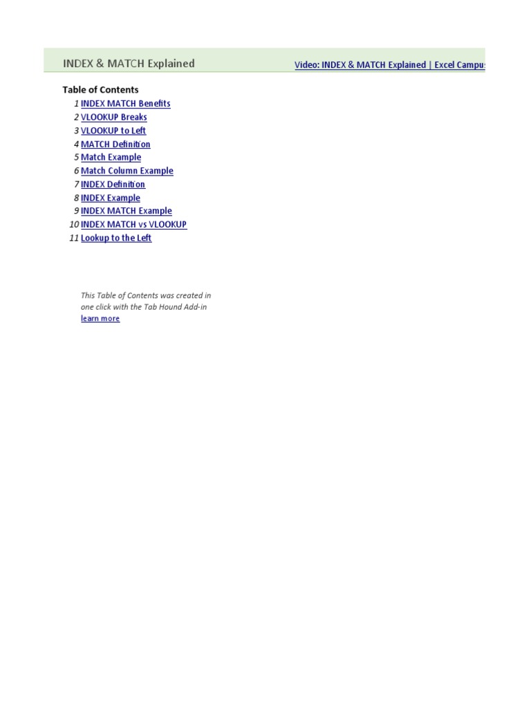 Index Match Lesson and Exercises | PDF | Caffeinated Drinks | Astronomy