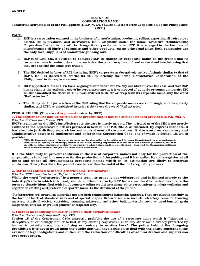4 Arguments 1. The Regular Courts Has Jurisdiction Since Present Case ...