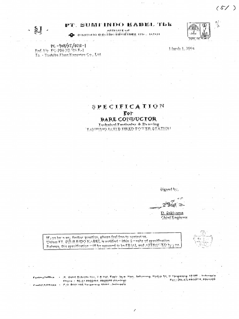 Specification of Bare Conductor 500KV | PDF