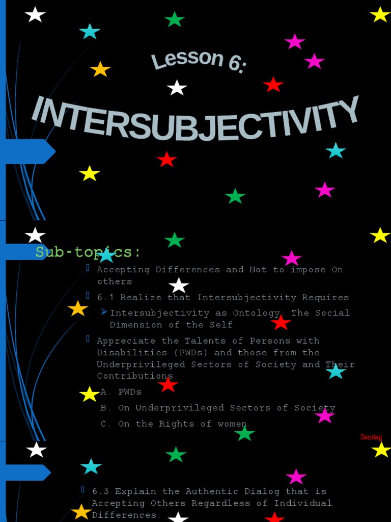 INTERSUBJECTIVITY (Final) | PDF | Martin Buber | Attention Deficit ...