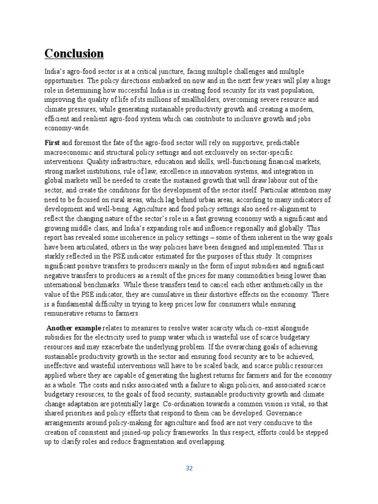 Conclusion Eco | PDF | Food Security | Sustainability