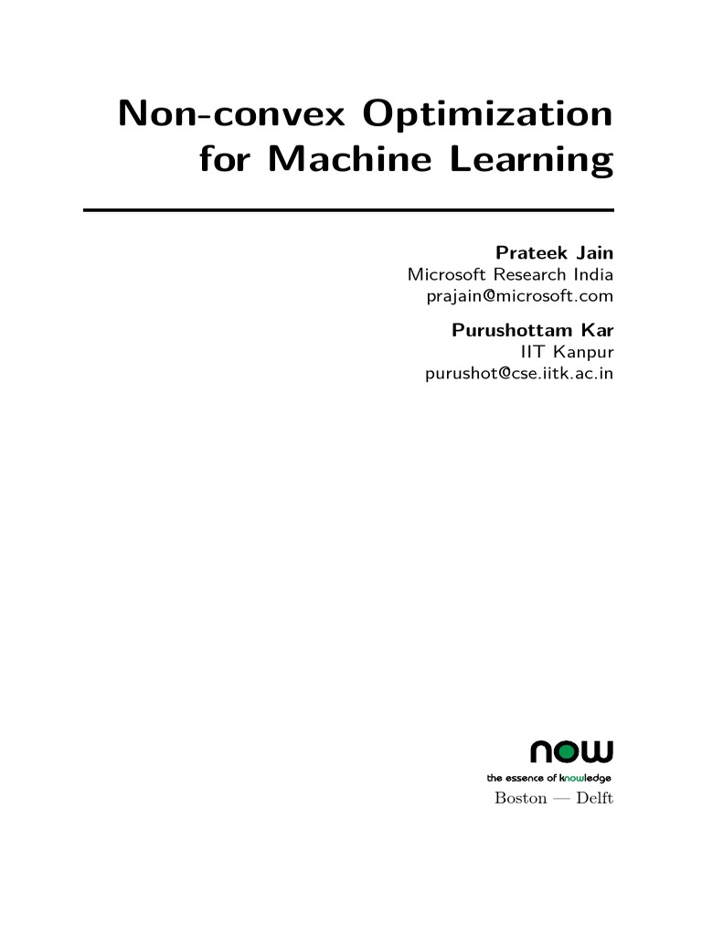 Non Convex Optimization PDF | PDF | Mathematical Optimization | Machine ...