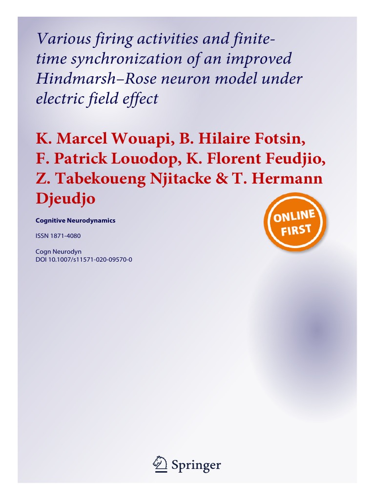 Various Firing Activities and Finite-Time Synchronization of An Improved Hindmarsh-Rose Neuron ...