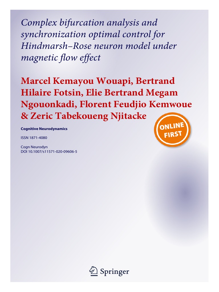 Complex Bifurcation Analysis and Synchronization Optimal Control For Hindmarsh-Rose Neuron Model ...