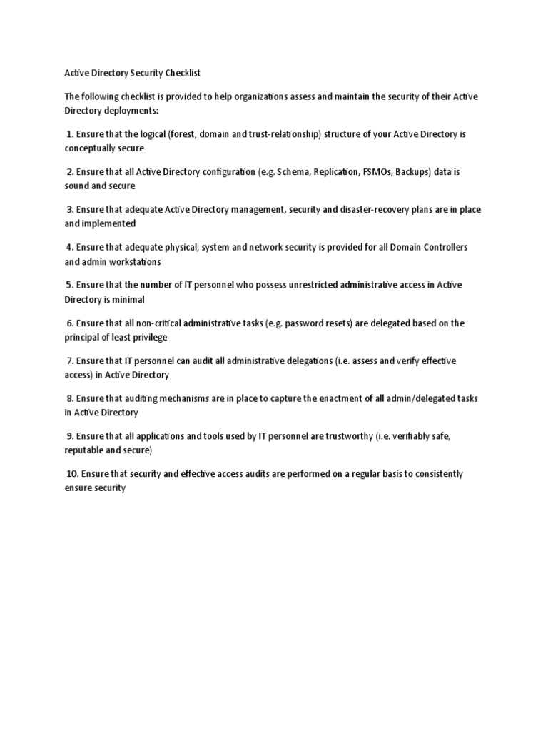 Active Directory Security Guide | PDF