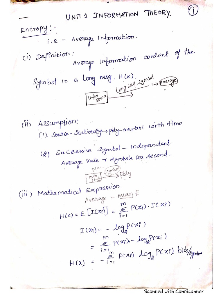 Ec8501 DC Unit 1 Information Theory Notes | PDF