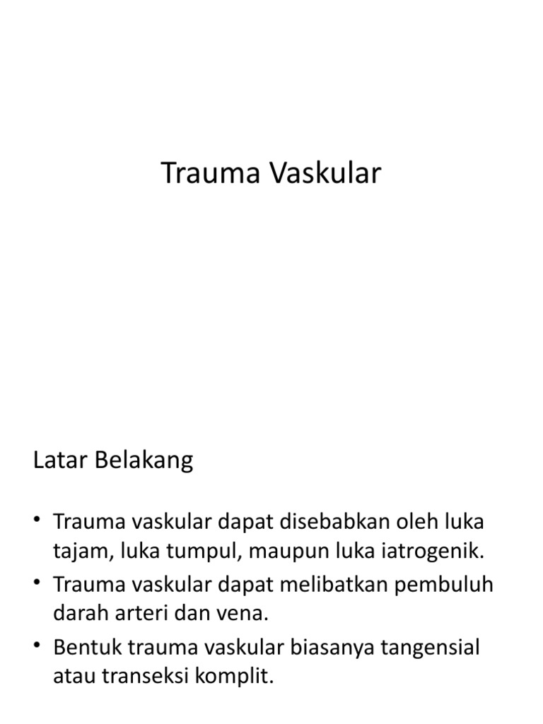 Trauma Vaskular | PDF