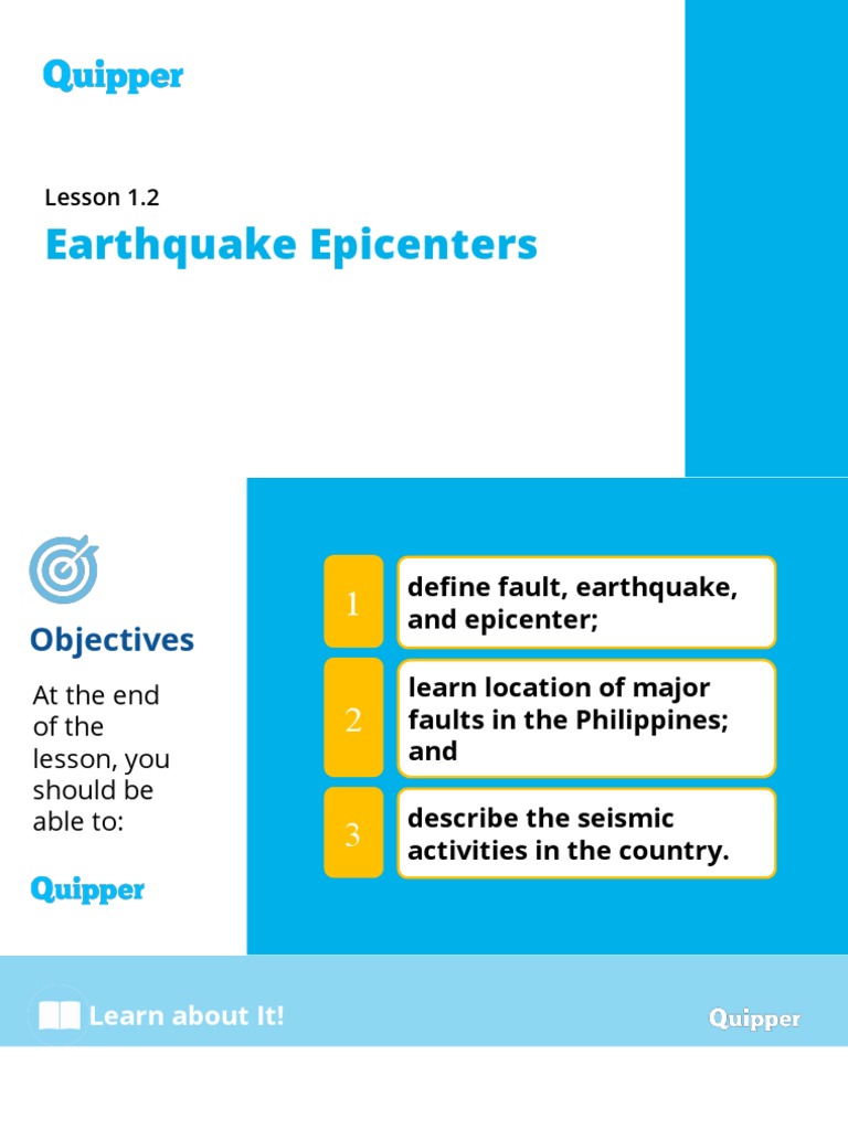 1.2 Earthquake Epicentersppt | PDF | Earthquakes | Fault (Geology)