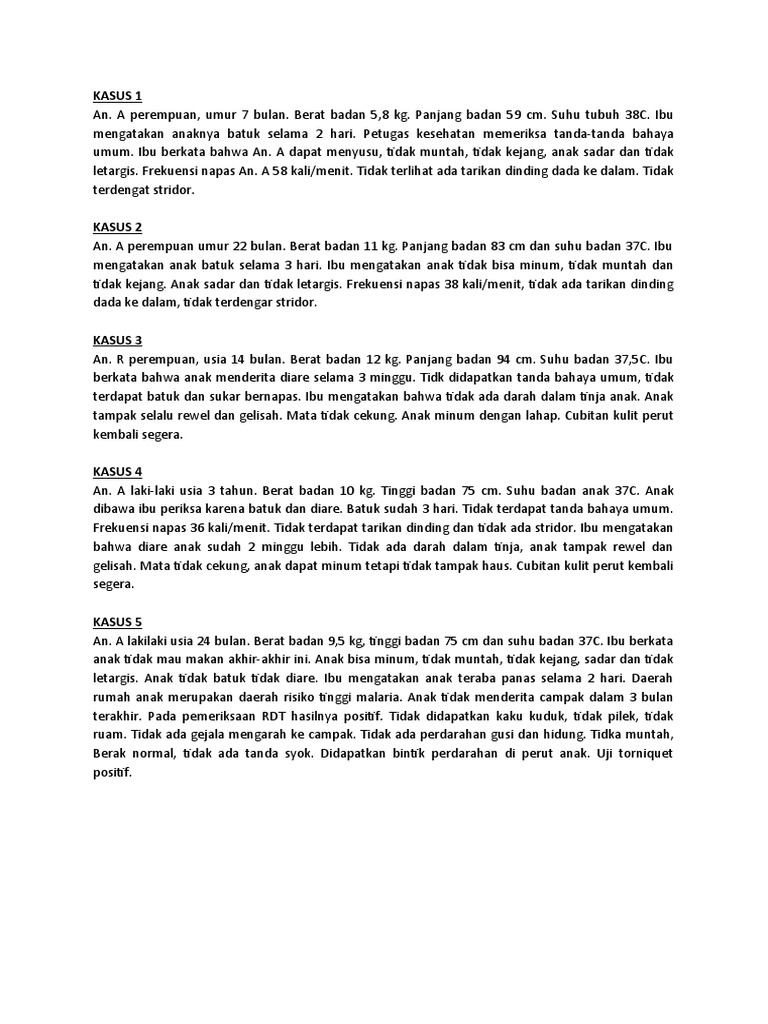 Analisis Kasus Kesehatan Anak | PDF