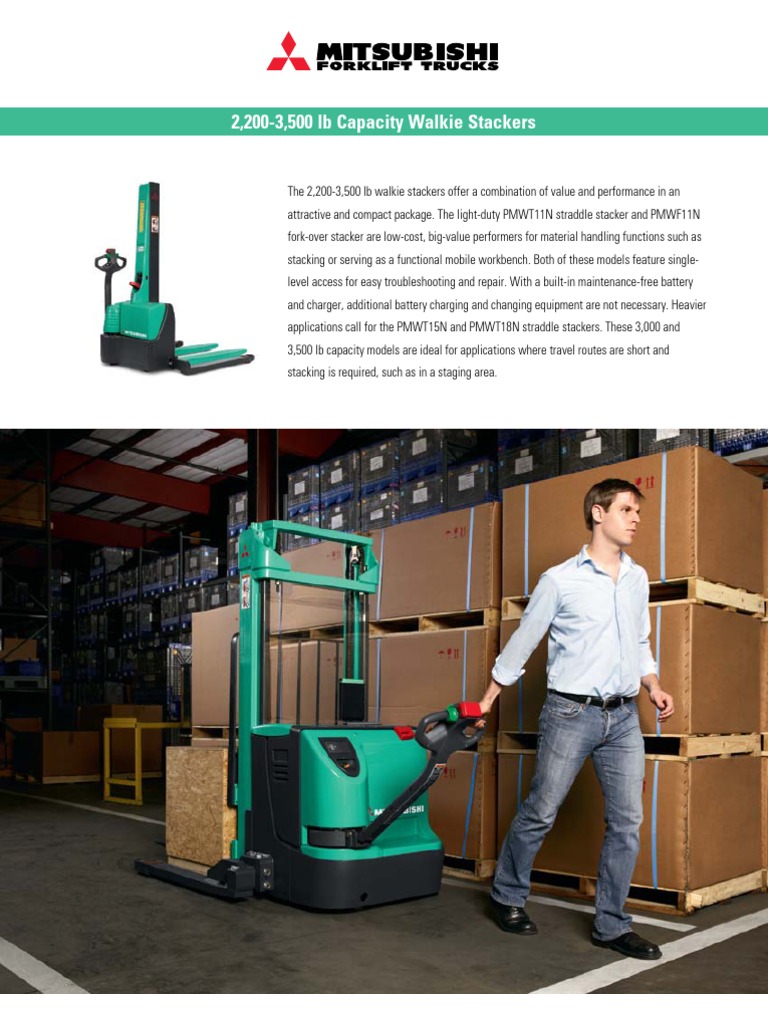 2200-3500 LB Light and Heavy Duty Electric Walkie Stacker Brochure ...