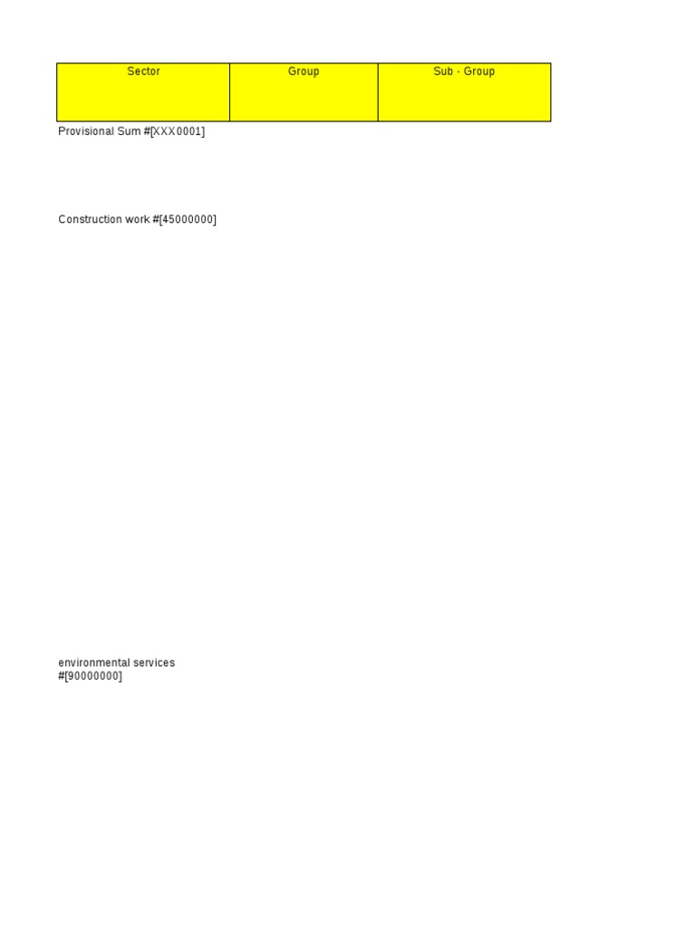 Bill of Quantity Template | PDF | Building Technology | Economic Sectors