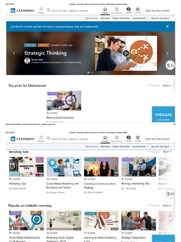 LinkedIn Learning - Online Courses For Creative, Technology, Business ...