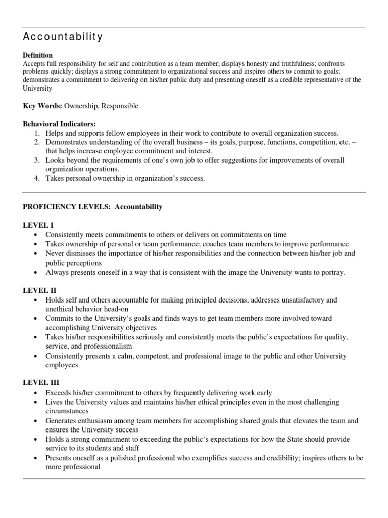 Accountability PDF | PDF | Goal | Accountability
