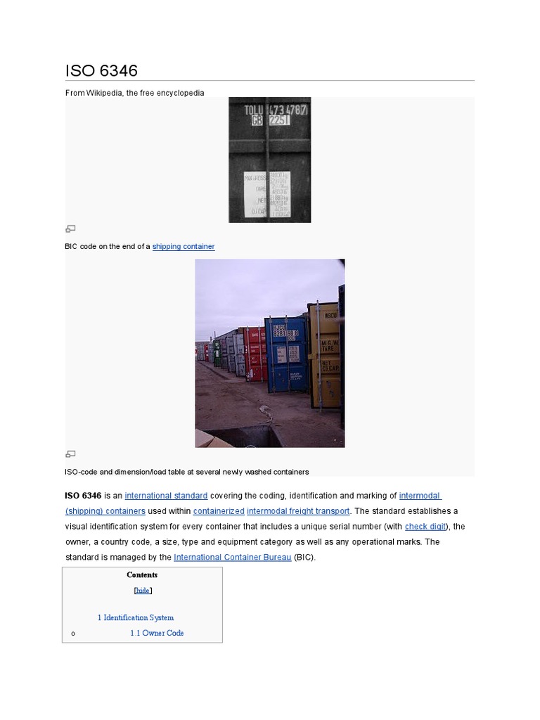 ISO 6346 - How To Find The Cheque Digit Number | PDF | Encodings | Notation