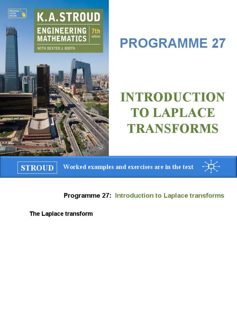 27 Introduction To Laplace Transforms | PDF | Laplace Transform | Equations
