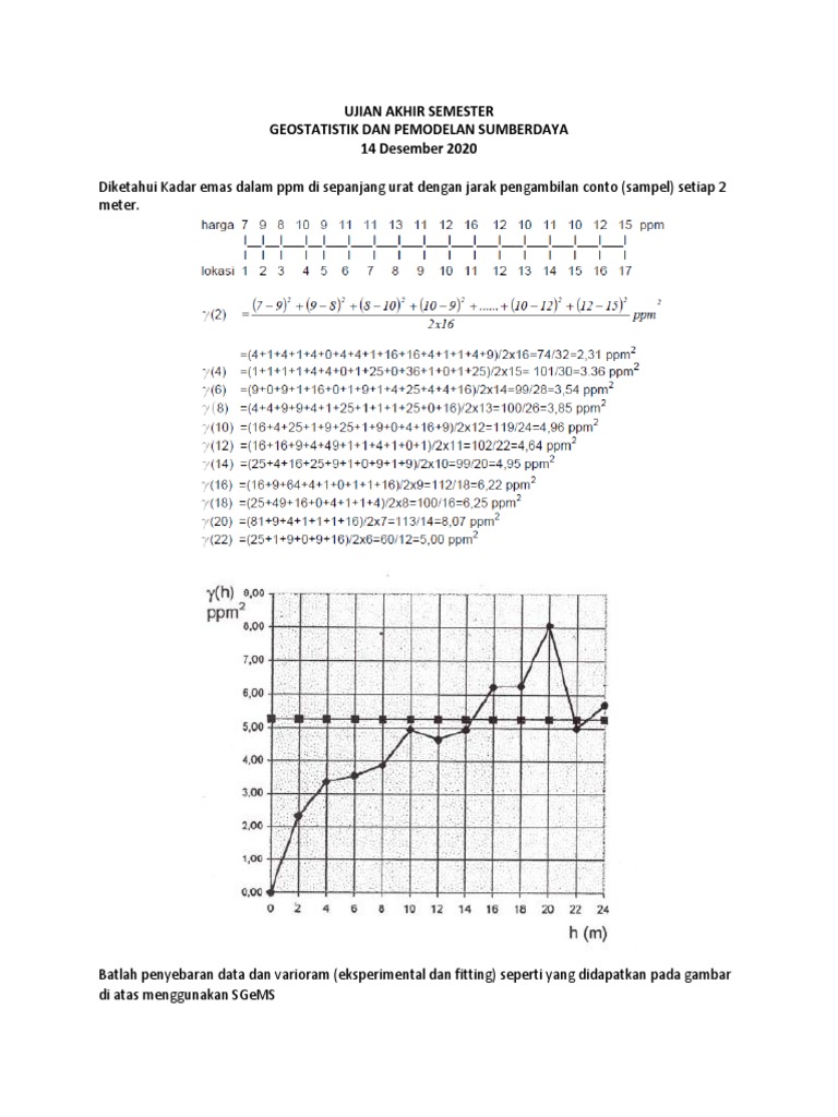 UAS Geostatistik-2020 UNP | PDF
