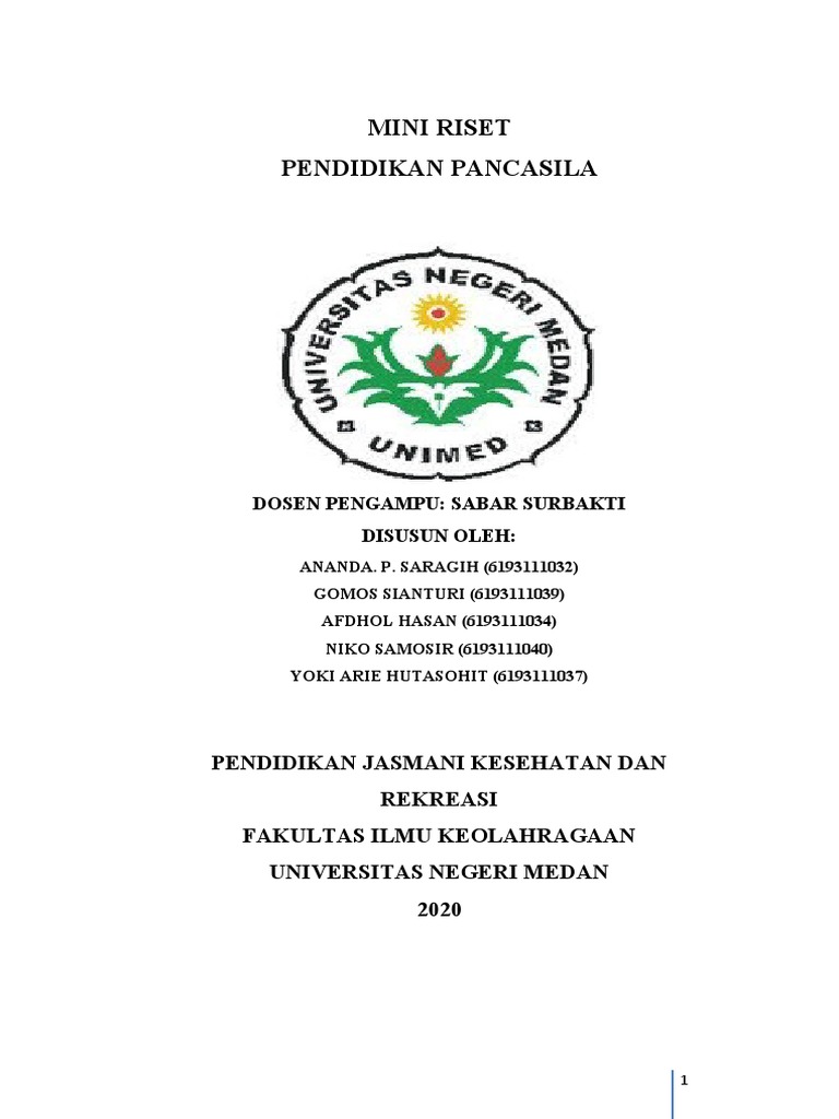 Mini Riset Pendidikan Pancasila | PDF