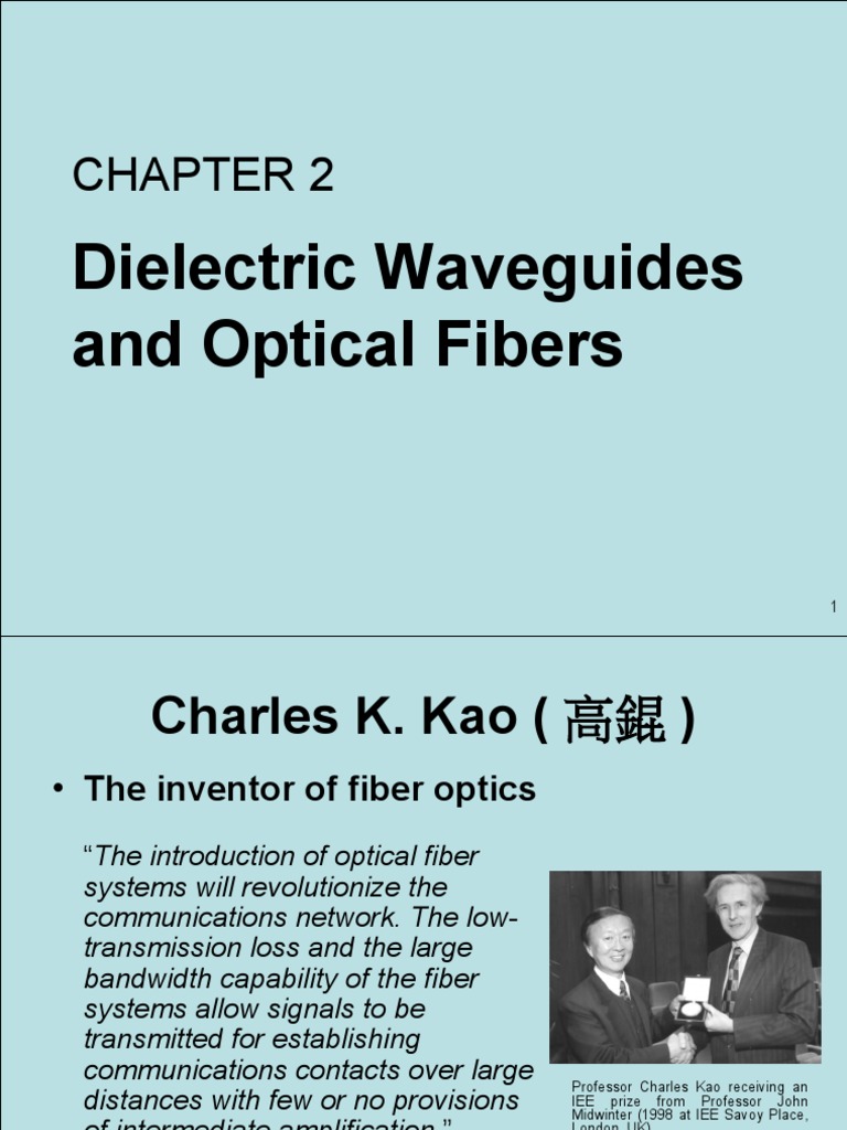 Dielectric Waveguides and Optical Fibers | PDF | Dispersion (Optics) | Waveguide