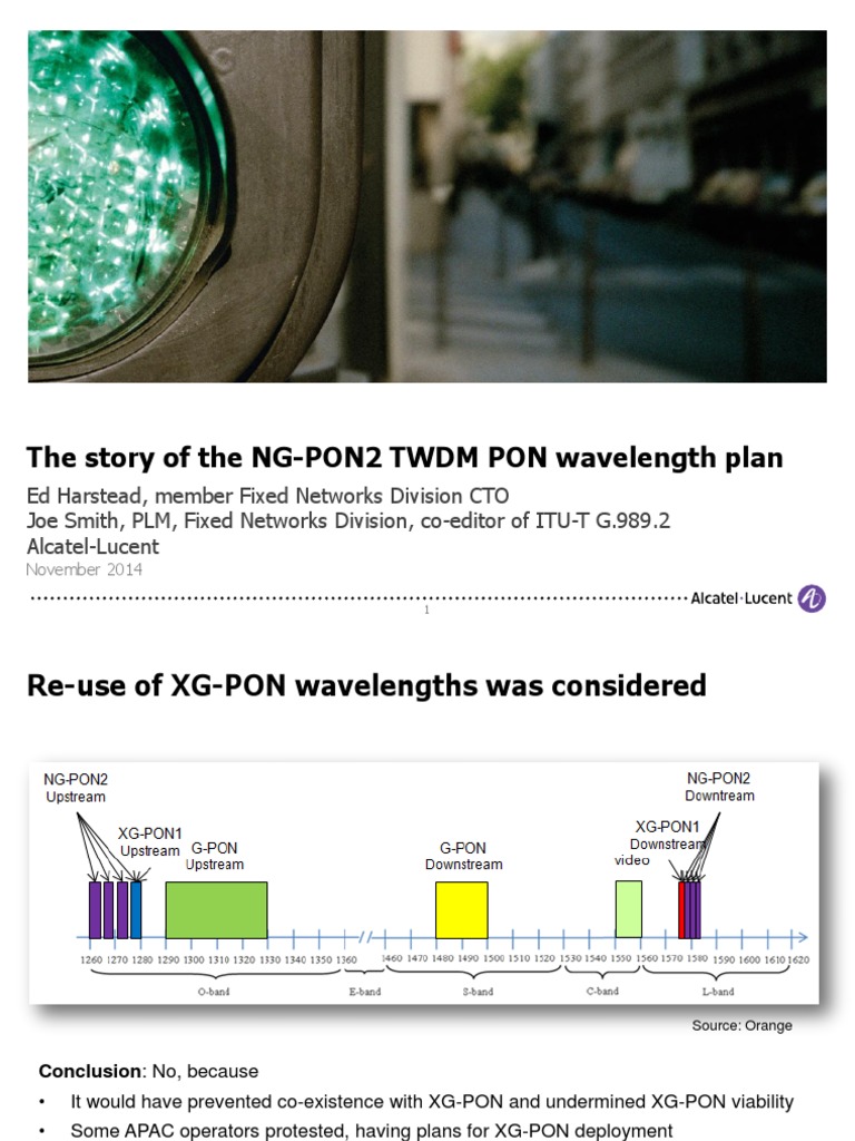 The Story of The NG-PON2 TWDM PON Wavelength Plan | PDF | Fiber Optic ...