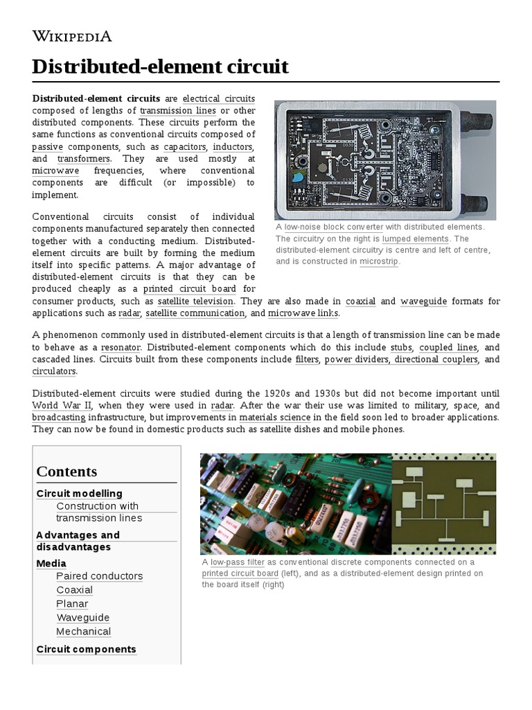 Distributed-Element Circuit PDF | PDF | Amplifier | Telecommunications ...