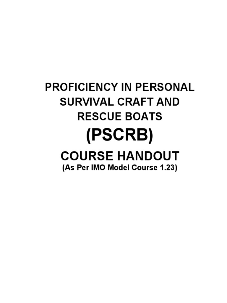 PSCRB Course Note | Download Free PDF | Ships | Watercraft