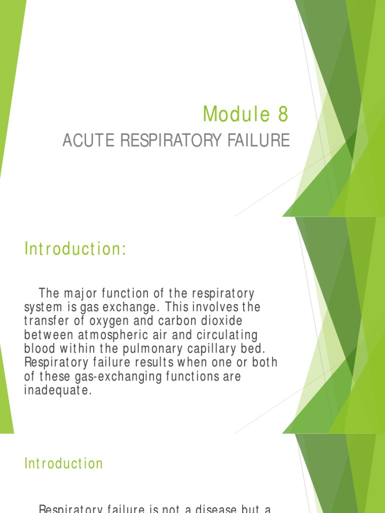 Intro To Module 8 (Respi) | PDF