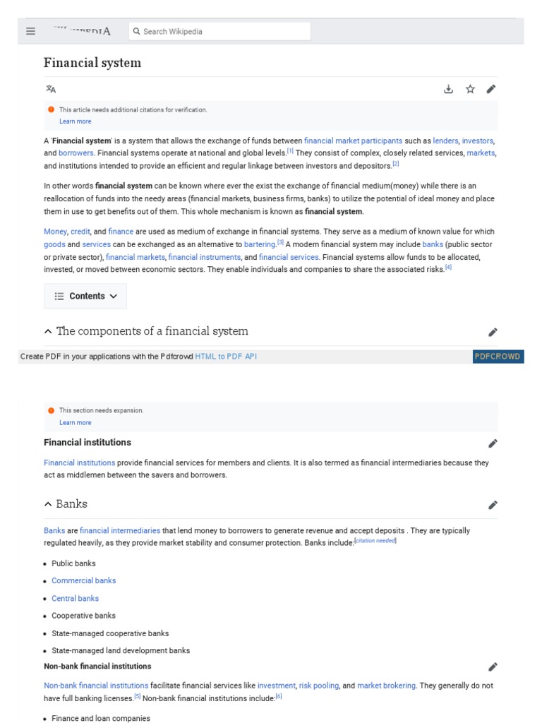 The Components of A Financial System | PDF | Financial System ...