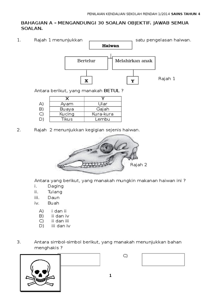 Latih Tubi Sains Tahun 4 M3 | PDF