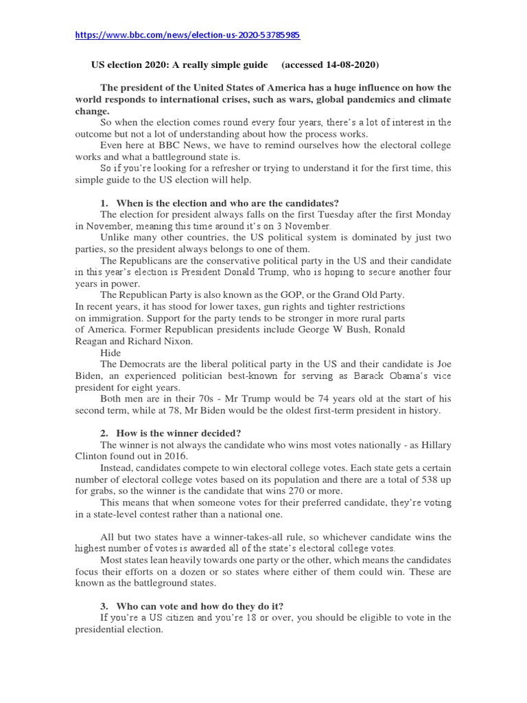 US Election 2020 | PDF | Republican Party (United States) | American ...