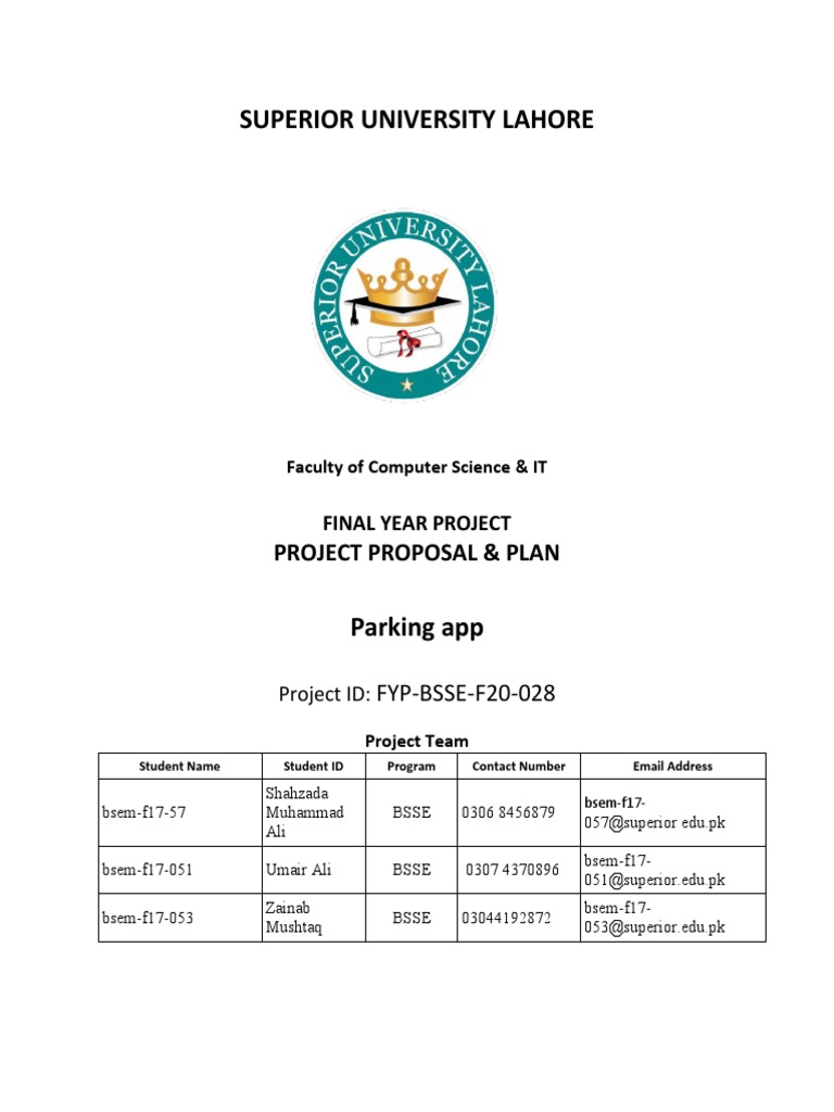 Template-03 - Project Proposal & Plan A | PDF | Parking Lot | Parking