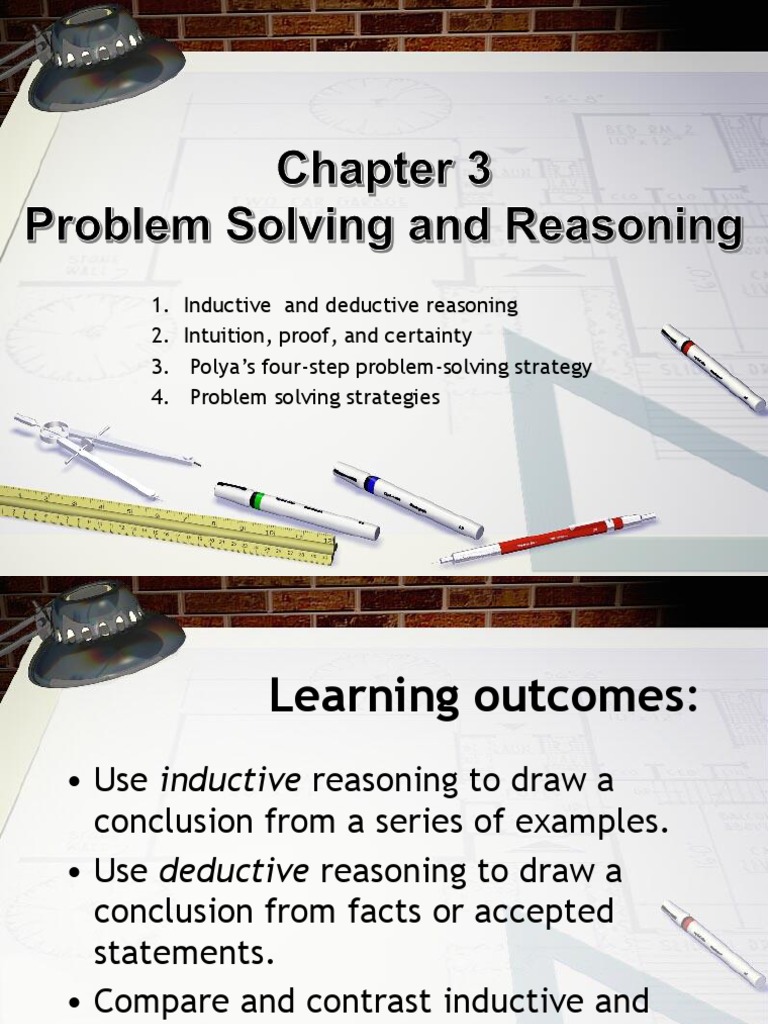 C3.Problem Solving and Reasoning (Part 1) | PDF | Mathematical Proof | Deductive Reasoning