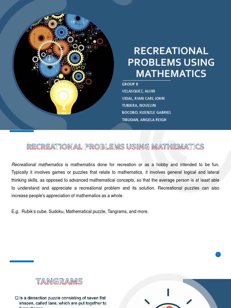 Recreational Problems Using Mathematics | PDF