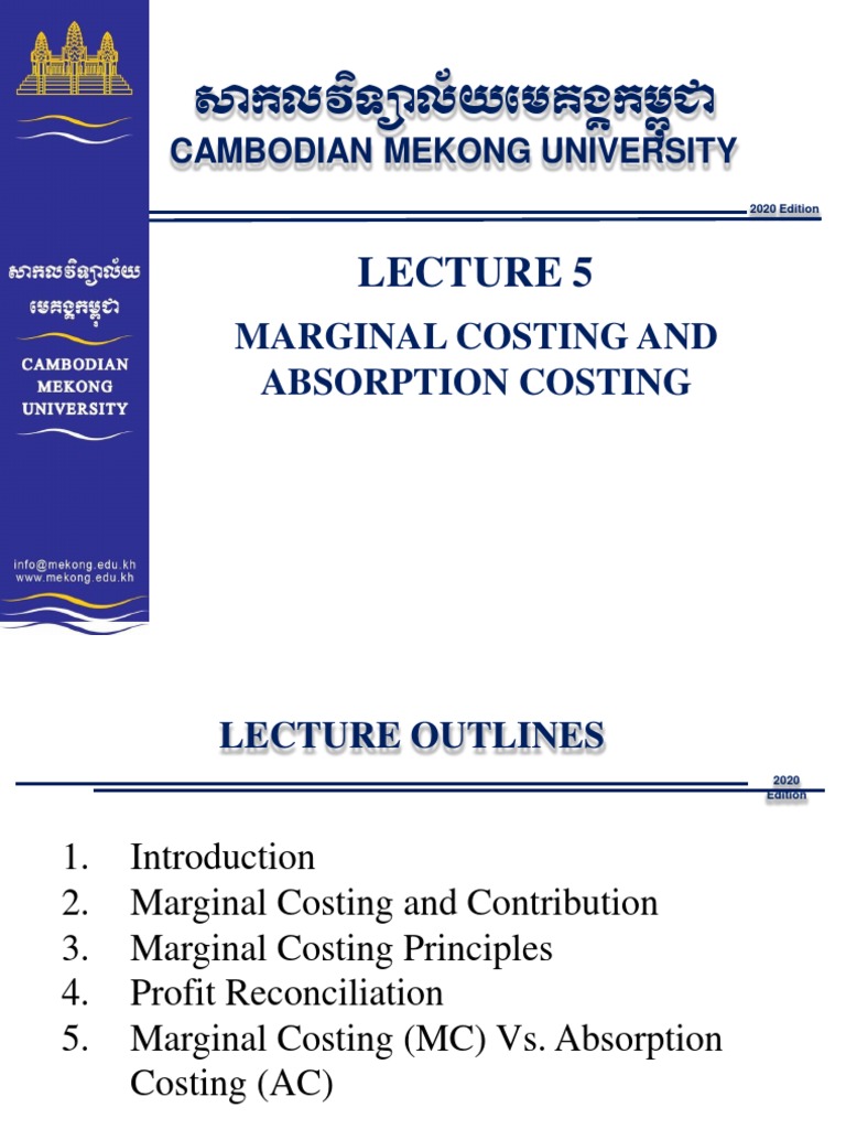 05 AC212 Lecture 5-Marginal Costing and Absorption Costing PDF ...
