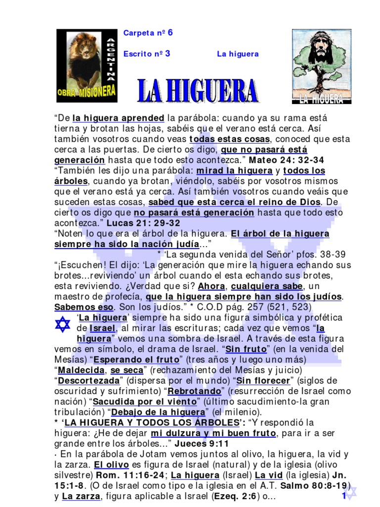 La Higuera: Símbolo Profético de Israel | PDF | Jerusalén | Templo en ...