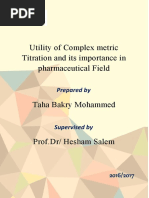 Complexometric Titration | PDF | Coordination Complex | Chemistry