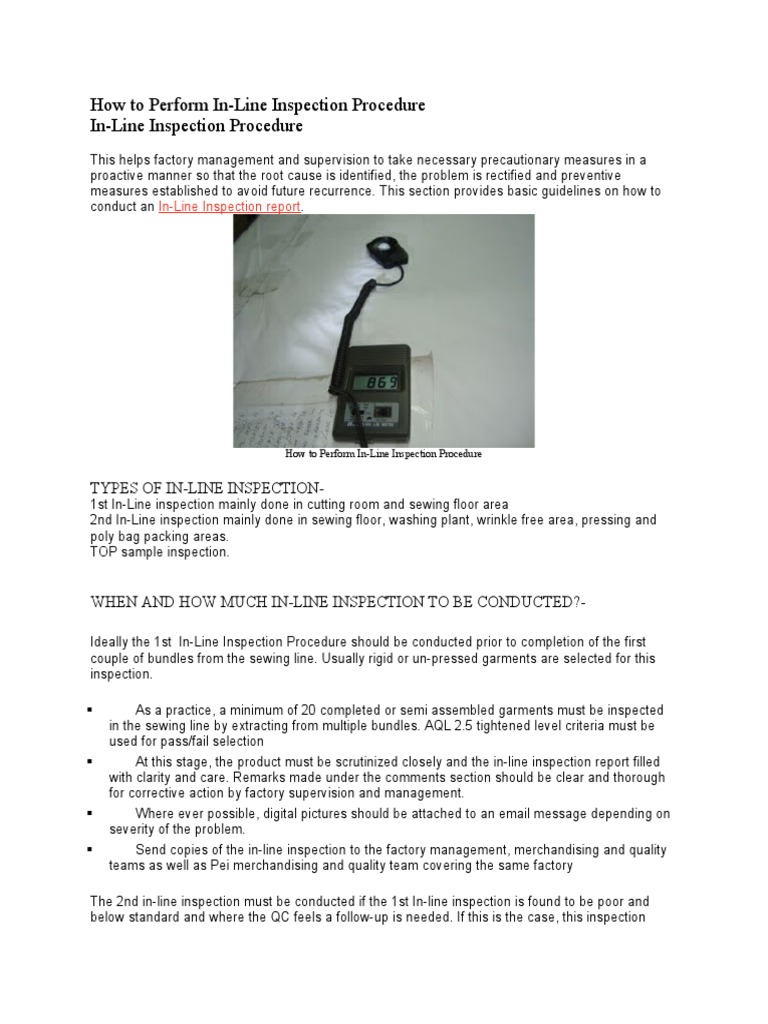 Guidelines for Performing Effective In-Line Quality Inspections of ...