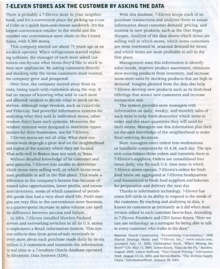 Case MIS | PDF | Convenience Store | Retail