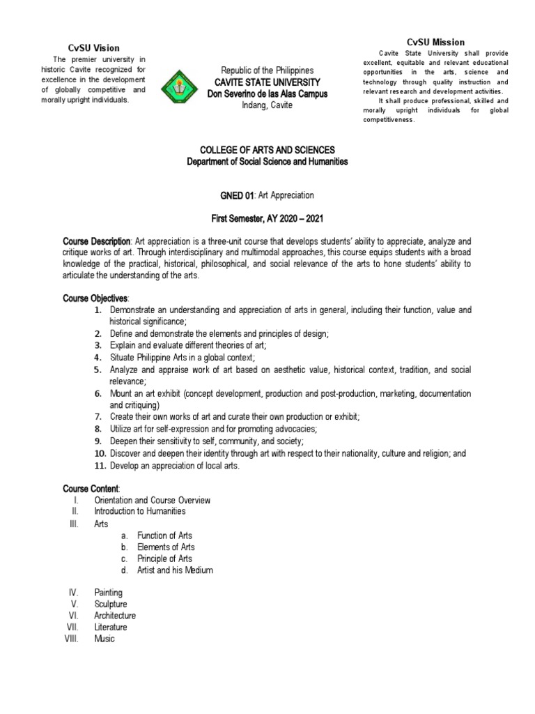 Cvsu Mission Cvsu Vision | PDF | Value (Ethics) | Humanities