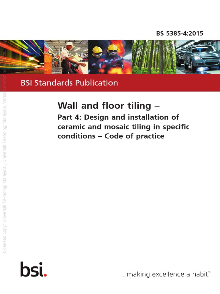 BS 5385-4 | PDF | Tile | Flooring