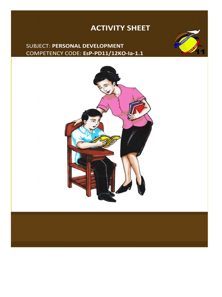 ACTIVITY SHEET Personal Developemt | PDF | Feeling | Self