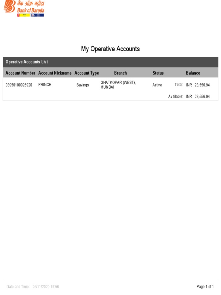 OpAccountSummaryUX525 11 2020 | PDF