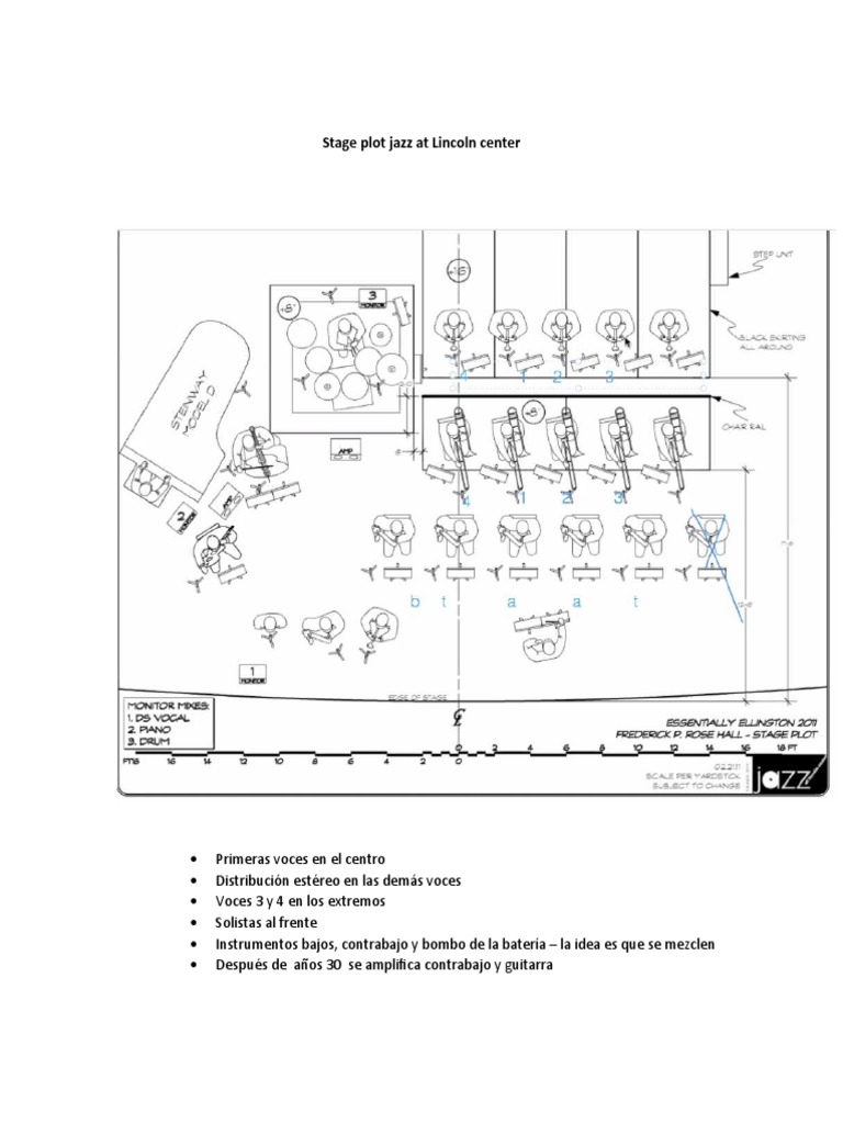 Stage Plot Jazz at Lincoln Center - Distribución de Big Band | PDF